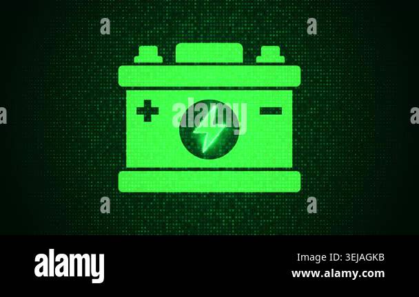 Accumulator battery icon made with electricity signs, Green Energy ...