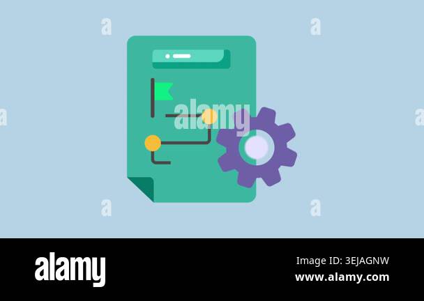 Strategic planning in modern style 2d animation with alpha matte Stock ...