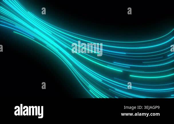 Dynamic Abstract Neon Light Trails Flowing in Futuristic video motion ...