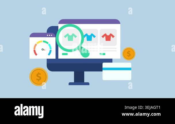 eCommerce speed optimization, SEO for ecommerce website 2d animation ...