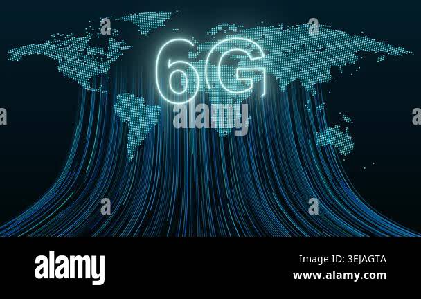 World Futuristic 6G Technology Wireless Data Speed Internet Video ...