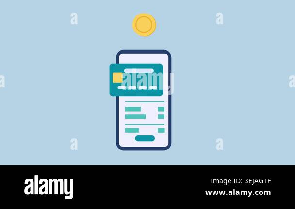Online payment slip, Credit card to pay for products on mobile screen ...