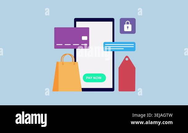 Mobile payment and online shopping protection with credit card 2d ...