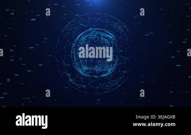 Futuristic Plexus Sphere Data Connection Video Animated Background ...