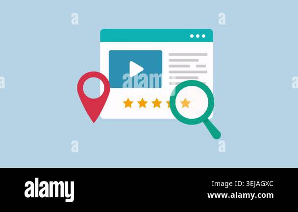 Media player and rating stars, Research media rating, Magnifier and ...
