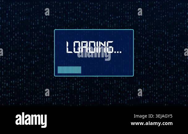 Virus Detected Warning Alert Over Binary Code Video Animated Background ...
