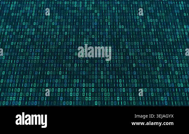 Digital Binary Code Information Technology Video Animated Background ...