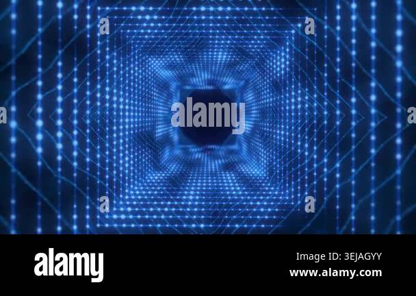 Abstract Wireframe Tunnel, Colors Wormhole Video Animated Background ...