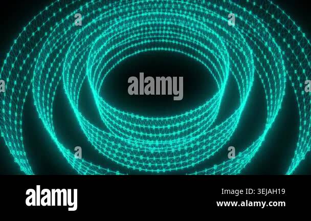 Futuristic Internet Data Network Display Video Animated Background ...