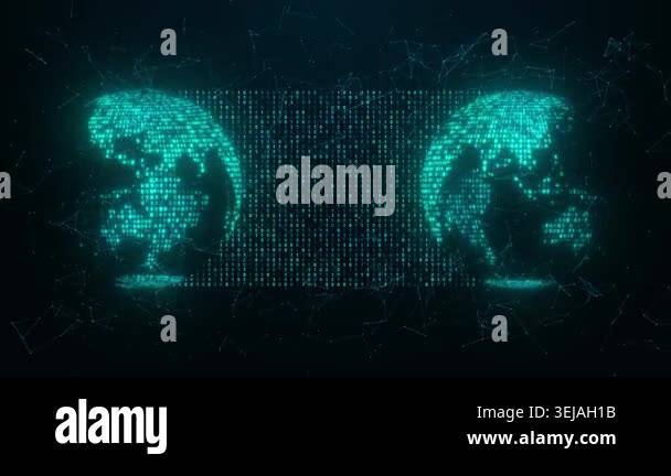 Network Data Transfer Technology Flow Video Animated Background Stock ...