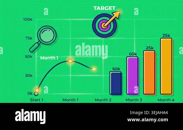 target with arrow on a white background Stock Video Footage - Alamy