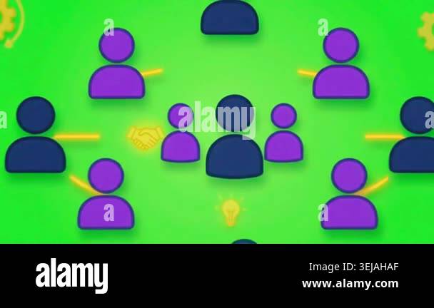 social network concept. illustration Stock Video Footage - Alamy