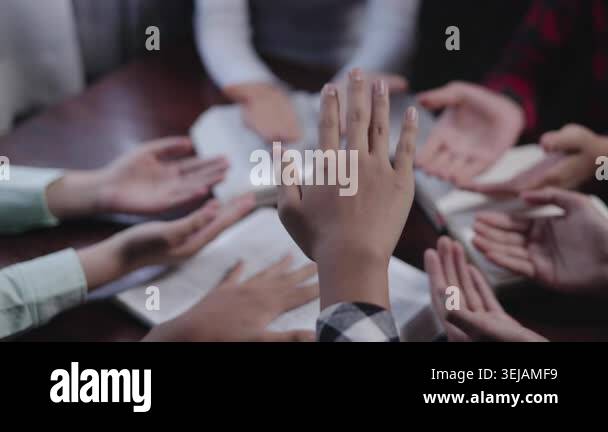Group of Christians are congregants to pray and seek the blessings of ...