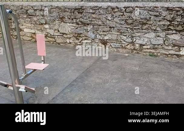 Outdoor Fitness Park Equipment in Salamanca Spain Stock Video Footage ...