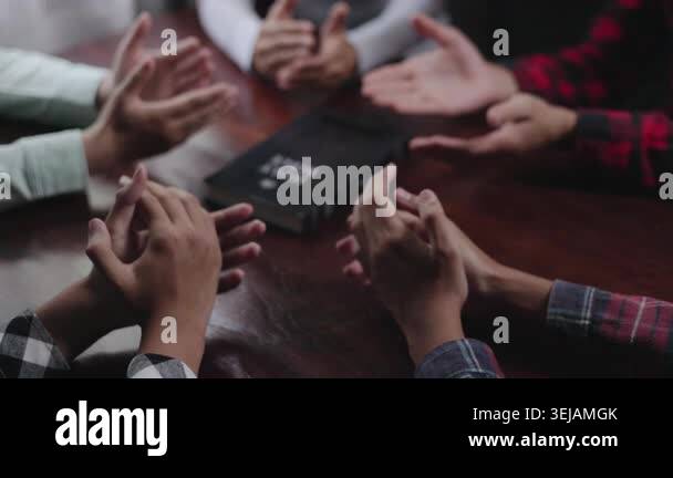 Group of Christians are congregants to pray and seek the blessings of ...
