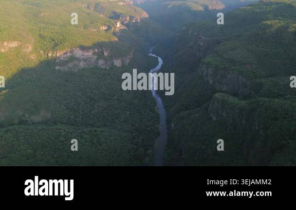 Panoramic Aerial Drone Flight over the Santiago River Canyon and ...