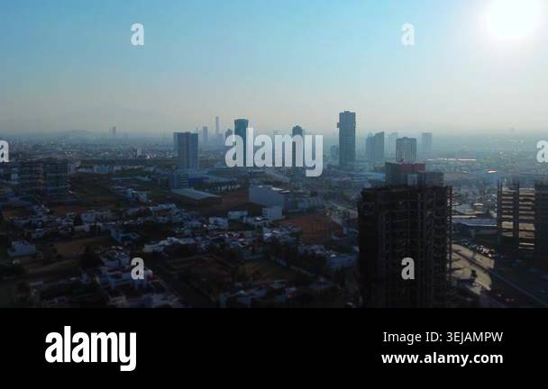 Low Light Skyline Silhouette of Buildings Horizon in Puebla de Zaragoza ...