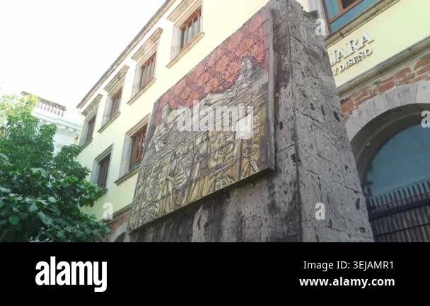 Editorial Street Photography of a Large Architectural Stone Mural ...