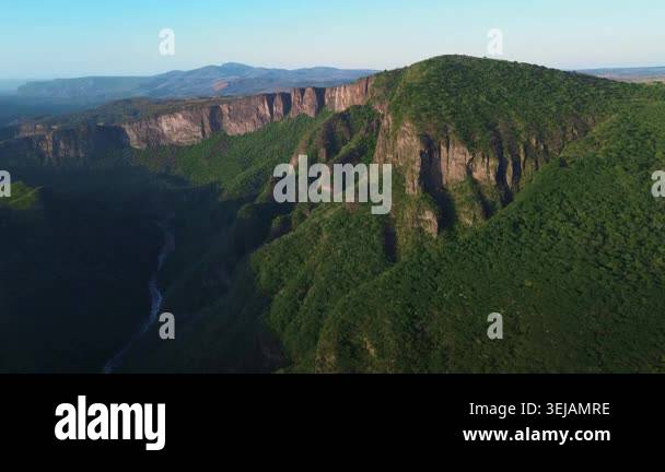 Panoramic Aerial Drone Flight over the Santiago River Canyon and ...