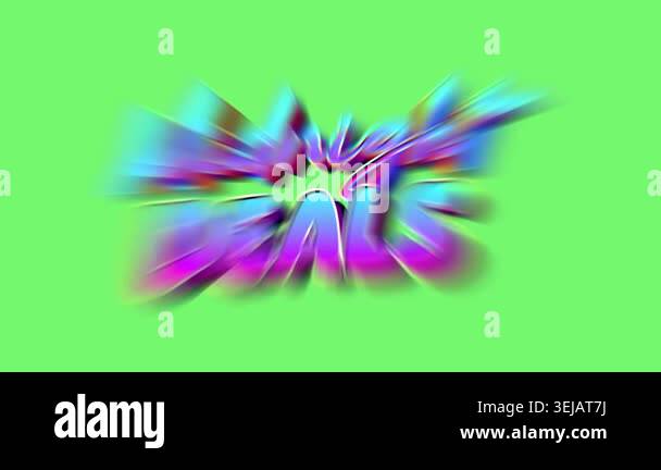 Motion text of Bright sale message reading midnight deals in purple ...