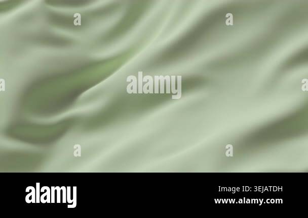 Pastel sage green fabric wave cloth 3d animation silk background satin ...