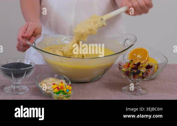 large video set showing full process of preparing homemade sweet ...