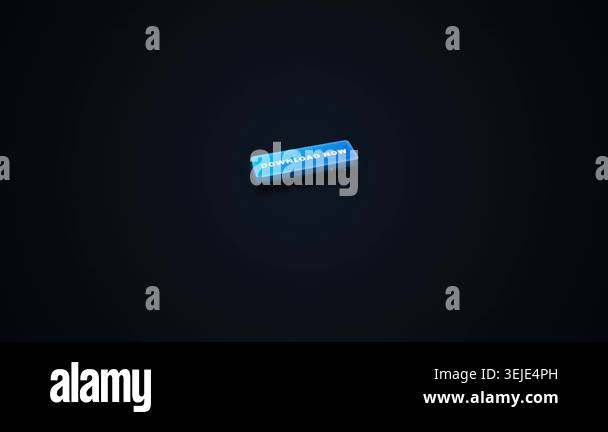 Blue 3D button with the text Download Now, digital interface element ...