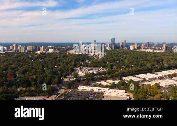 Buckhead Atlanta uptown city landscape with tall skyscraper buildings ...