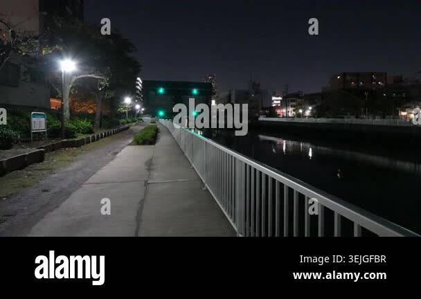 Onagigawa river, Japan Tokyo Night View 2024 Stock Video Footage - Alamy