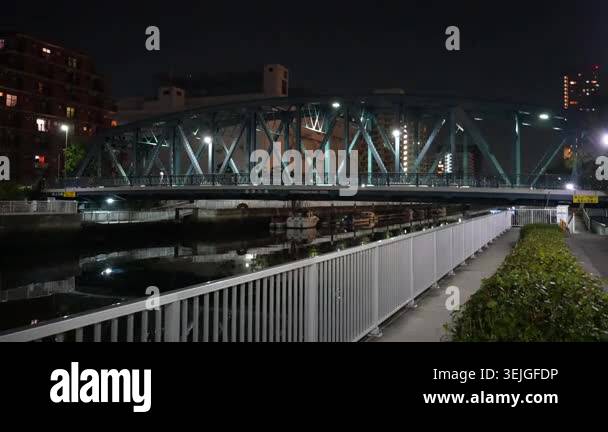 Onagigawa river, Japan Tokyo Night View 2024 Stock Video Footage - Alamy