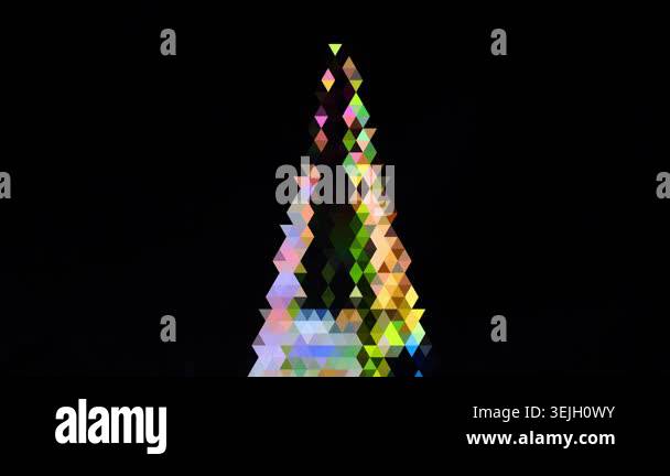 interlocking colored geometric shapes changing abstract motion ...