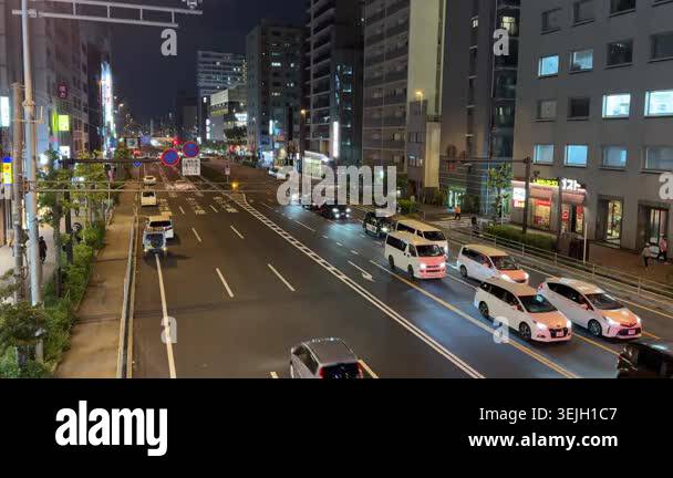 Kameido Night View, Japan Tokyo 2023 Stock Video Footage - Alamy