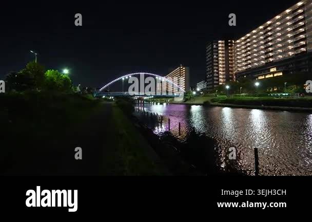 Kameido Night View, Japan Tokyo 2023 Stock Video Footage - Alamy