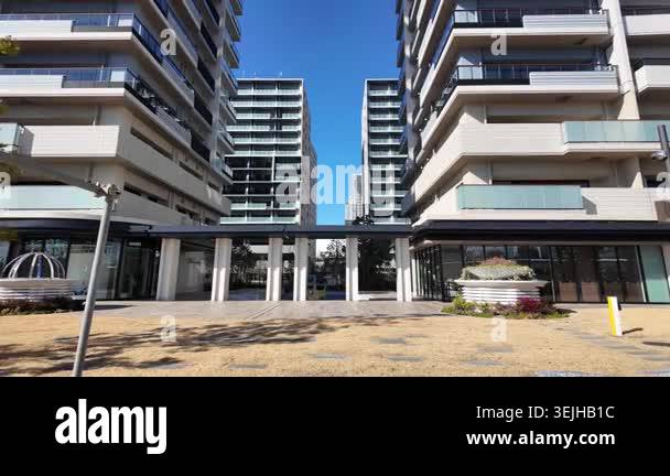 Harumi Flag Landscape, Japan Tokyo January 2024 Stock Video Footage - Alamy