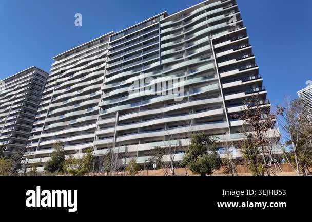 Harumi Flag Landscape, Japan Tokyo January 2024 Stock Video Footage - Alamy