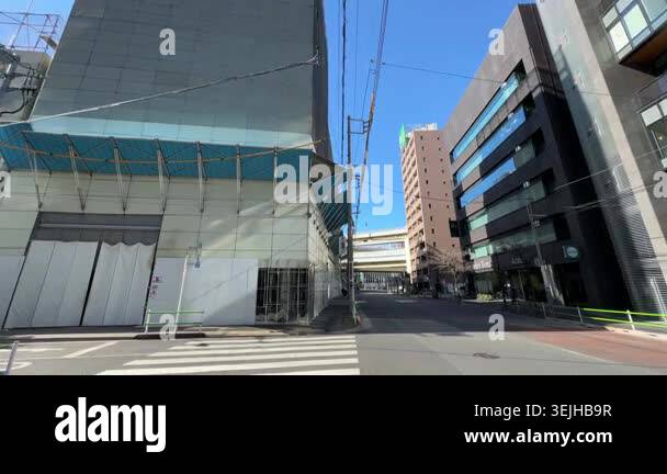 Tokyo Azabu Juban Redevelopment planned site January 2024 Stock Video ...