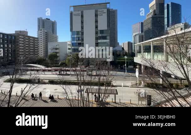 Tamachi in Japan, Tokyo Landscape 2024 Stock Video Footage - Alamy