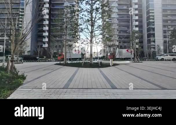 Harumi Flag Landscape, Japan Tokyo January 2024 Stock Video Footage - Alamy