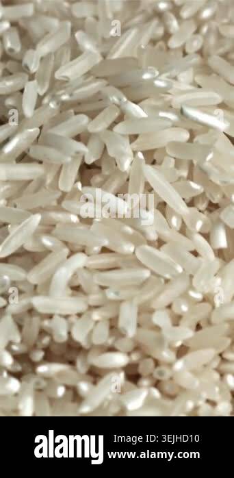 Falling rice grains. Filmed on a high-speed camera at 1000 fps. High ...