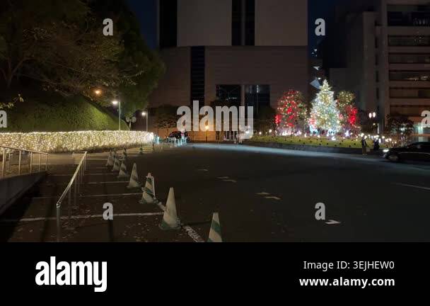 Hotel New Otani Night View Illumination 2023 Stock Video Footage - Alamy