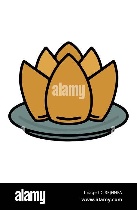 bob and pause animation of brazilian coxinha on a plate Stock Video ...