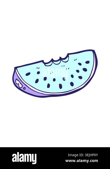 bob and pause animation of cartoon watermelon slice Stock Video Footage ...