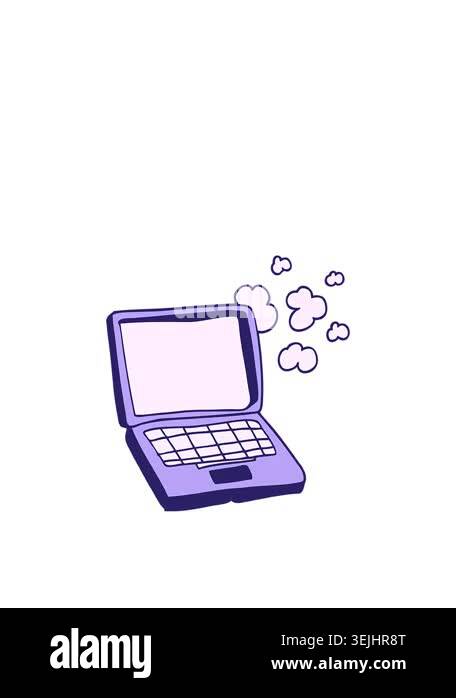 jumping motion animation of cartoon computer Stock Video Footage - Alamy
