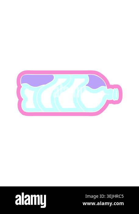 jiggle and pause animation of cartoon of a soda bottle icon Stock Video ...