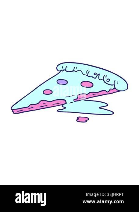 shivering motion animation of cartoon doodle of a slice of pizza Stock ...