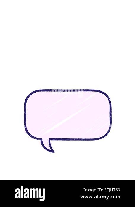 stretching up animation of Chalk Drawing speech bubble Stock Video ...
