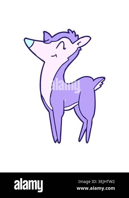 shine light effect animation of illustration of a deer Stock Video ...