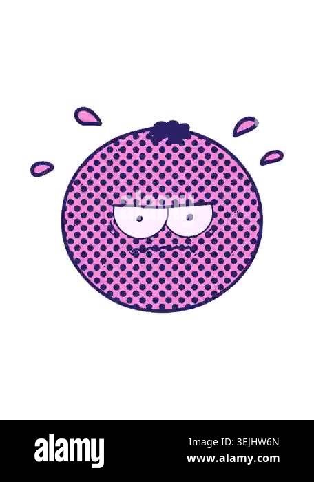 shivering motion animation of cartoon angry orange Stock Video Footage ...