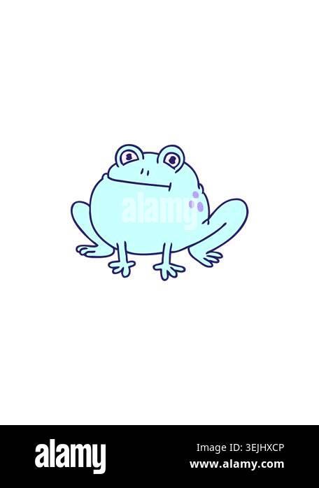sales flash animation of hand drawn quirky frog cartoon Stock Video ...
