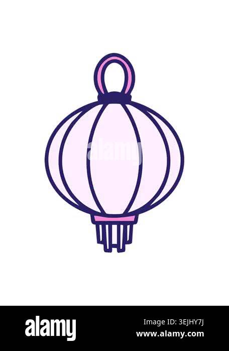 pixelize effect animation of a hanging lamp in traditonal japanese ...